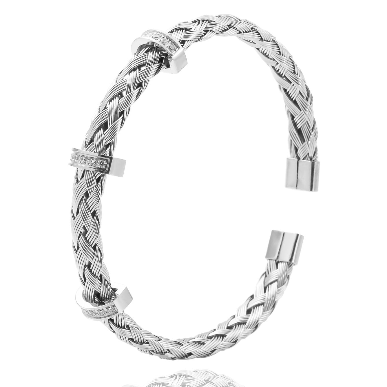 Trinity Titan bangle stainless steel | Luxury Mens bracelet